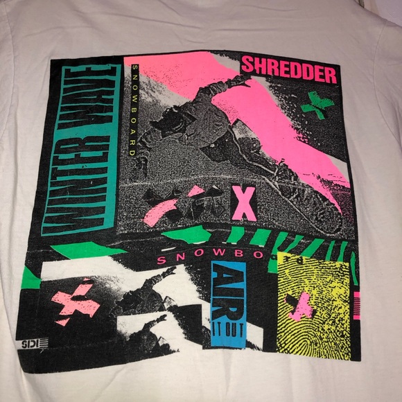 Hanes | Shirts | Y2k Shedder Winter Wave Snowboarding Vintage Graphic ...